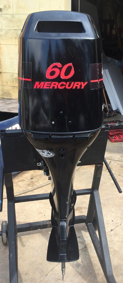60 hp Mercury 4-Stroke Outboard Boat Motor.